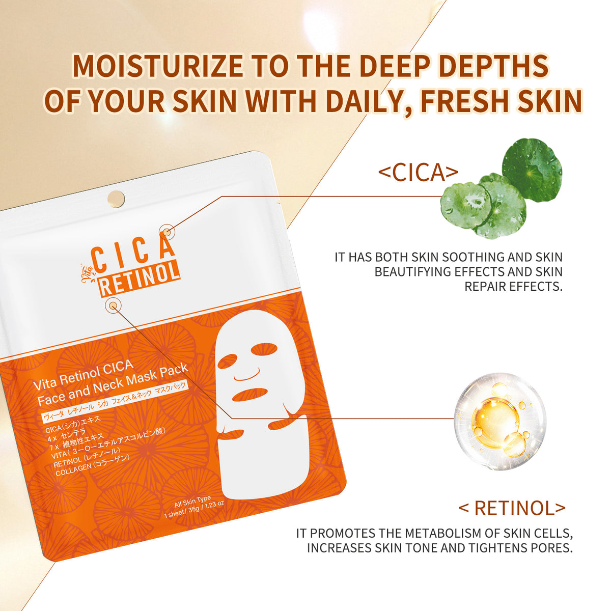 MITOMO Herbal Series C - Bundles (6 Sheets) Face and Neck Mask Skincar – Mitomo